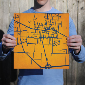 University of Tennessee at Martin Campus Map Art - City Prints