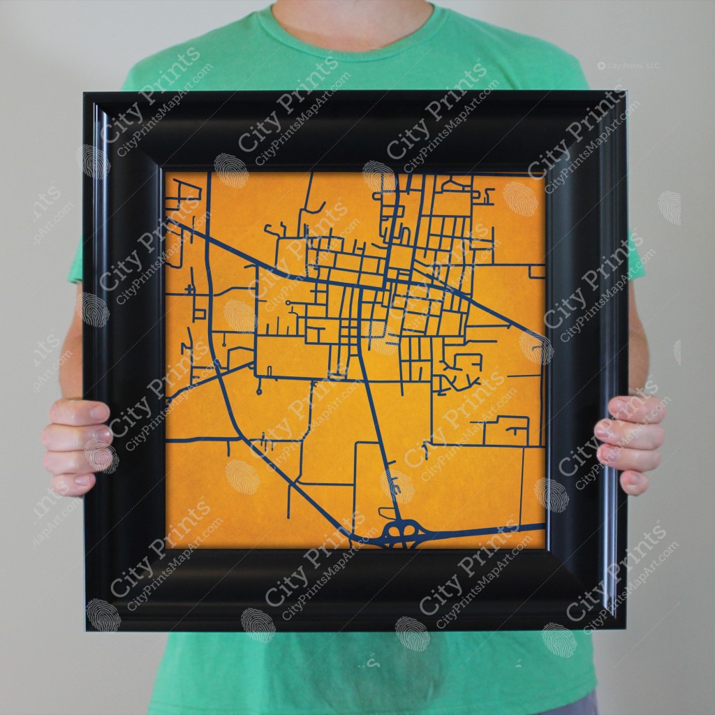 University of Tennessee at Martin Campus Map Art - City Prints