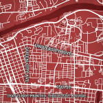 University of Alabama Campus Map Art - City Prints