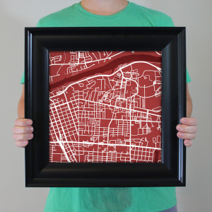 University of Alabama Campus Map Art - City Prints