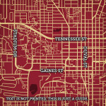 Florida State University Campus Map Art - City Prints