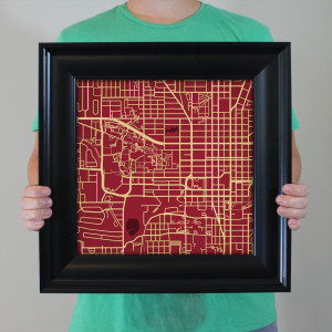 Florida State University Campus Map Art - City Prints