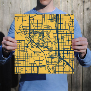 Georgia Institute of Technology Campus Map Art - City Prints