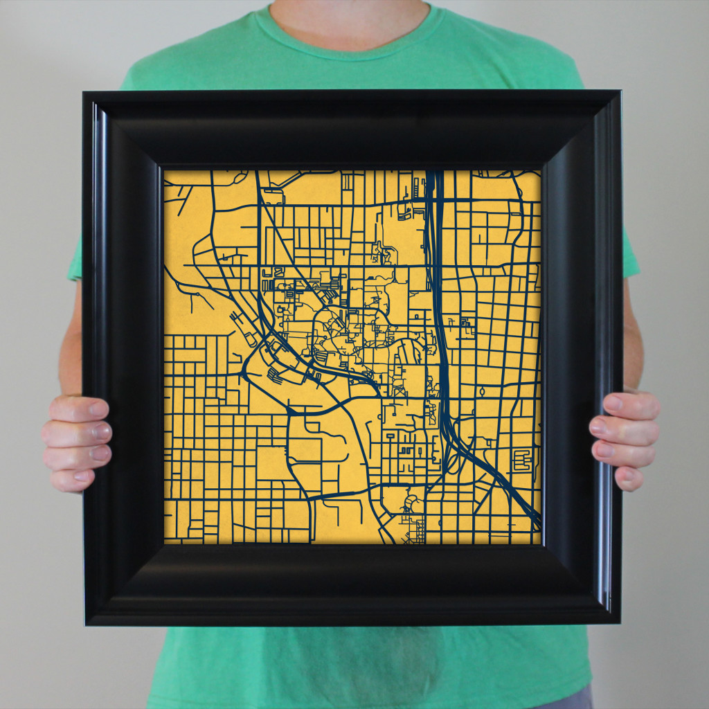 Georgia Institute of Technology Campus Map Art - City Prints