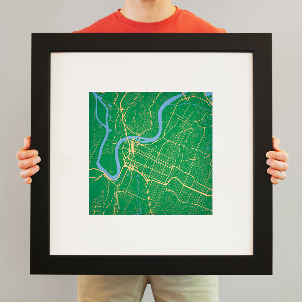 Chattanooga, Tennessee Map Art - City Prints