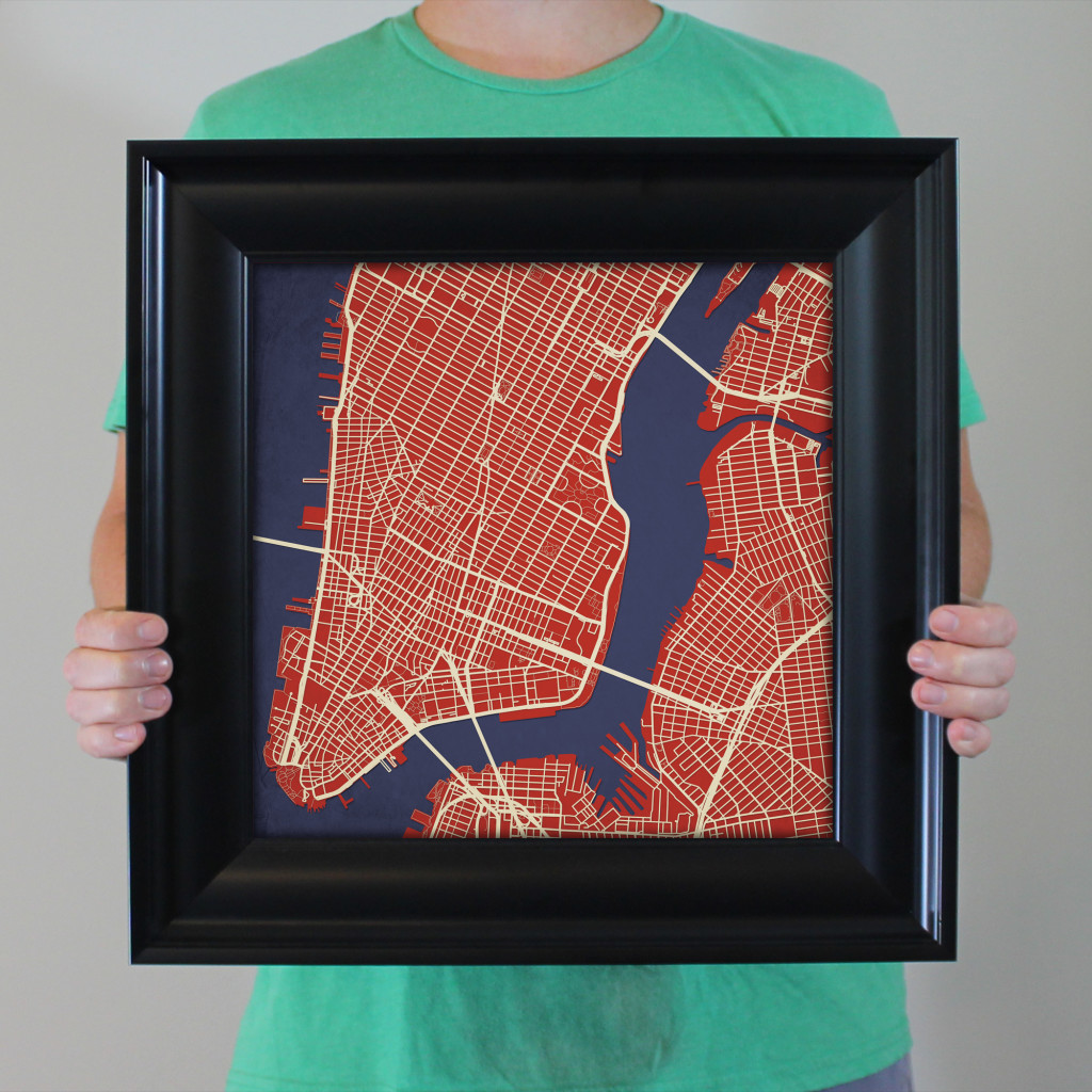 New York City, Lower Manhattan Map Art - City Prints