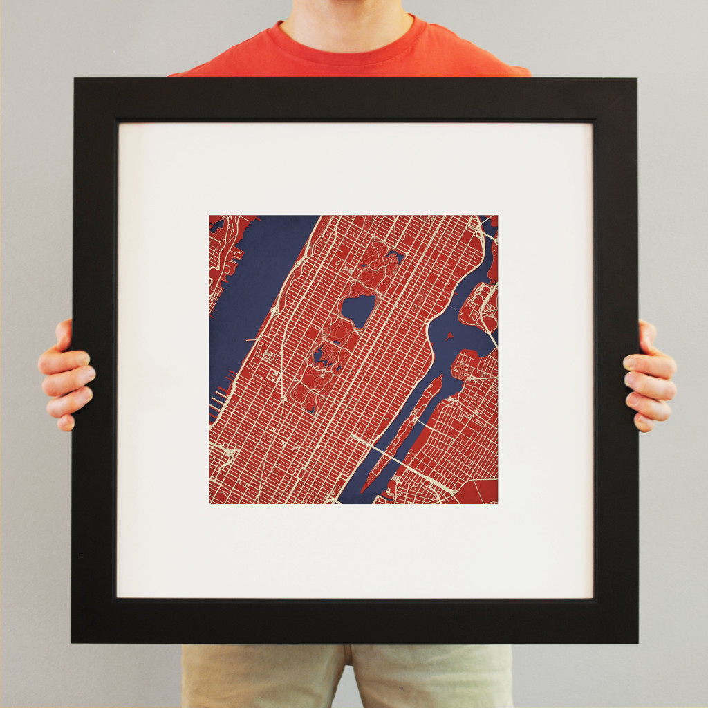New York City, Upper Manhattan Map Art - City Prints