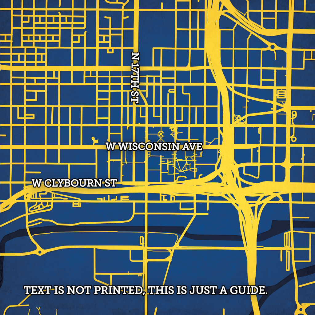 Marquette University Campus Map Art - City Prints