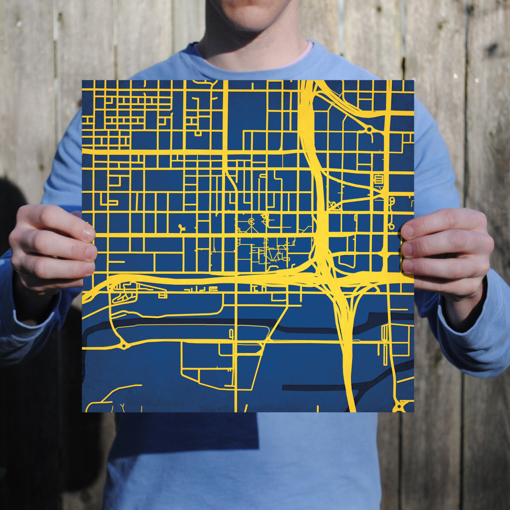 Marquette University Campus Map Art - City Prints
