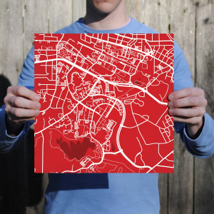 North Carolina State University Campus Map Art - City Prints