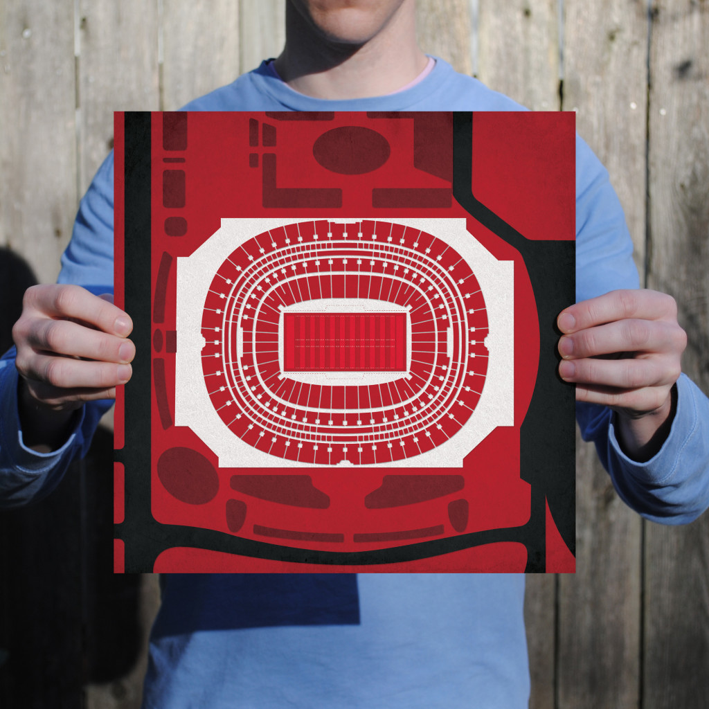 Georgia Dome Map Art - City Prints