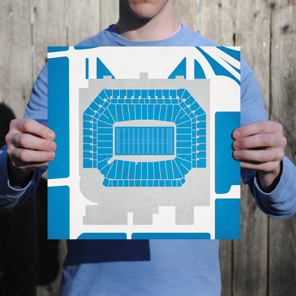 Ford Field Map Art - City Prints