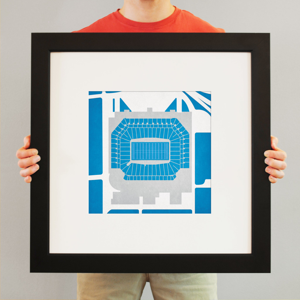Ford Field Map Art - City Prints