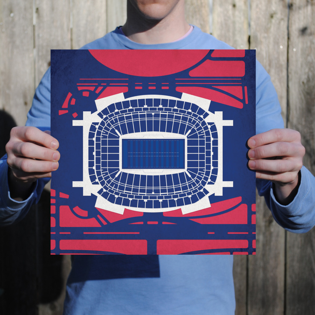 NRG Stadium Map Art - City Prints