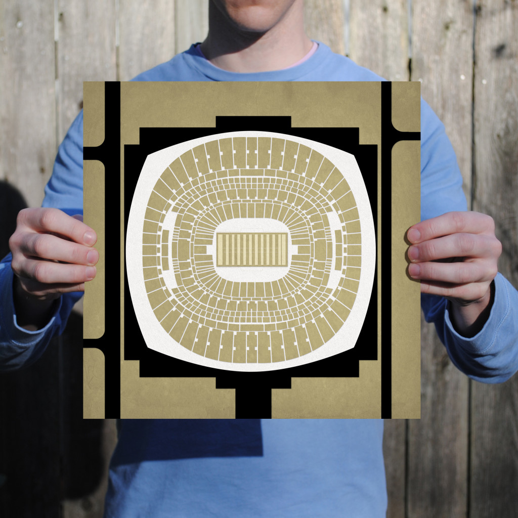 Mercedes-Benz Superdome Map Art - City Prints