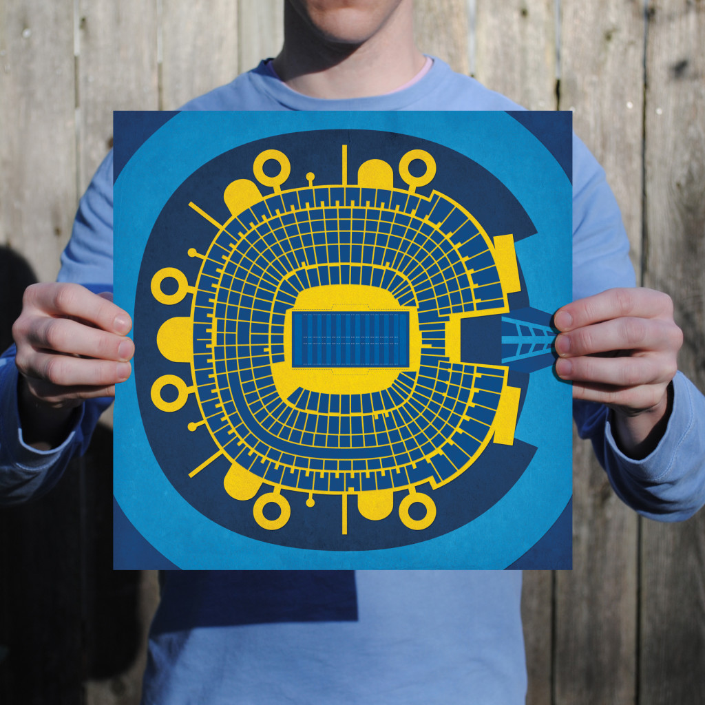 Qualcomm Stadium Map Art - City Prints