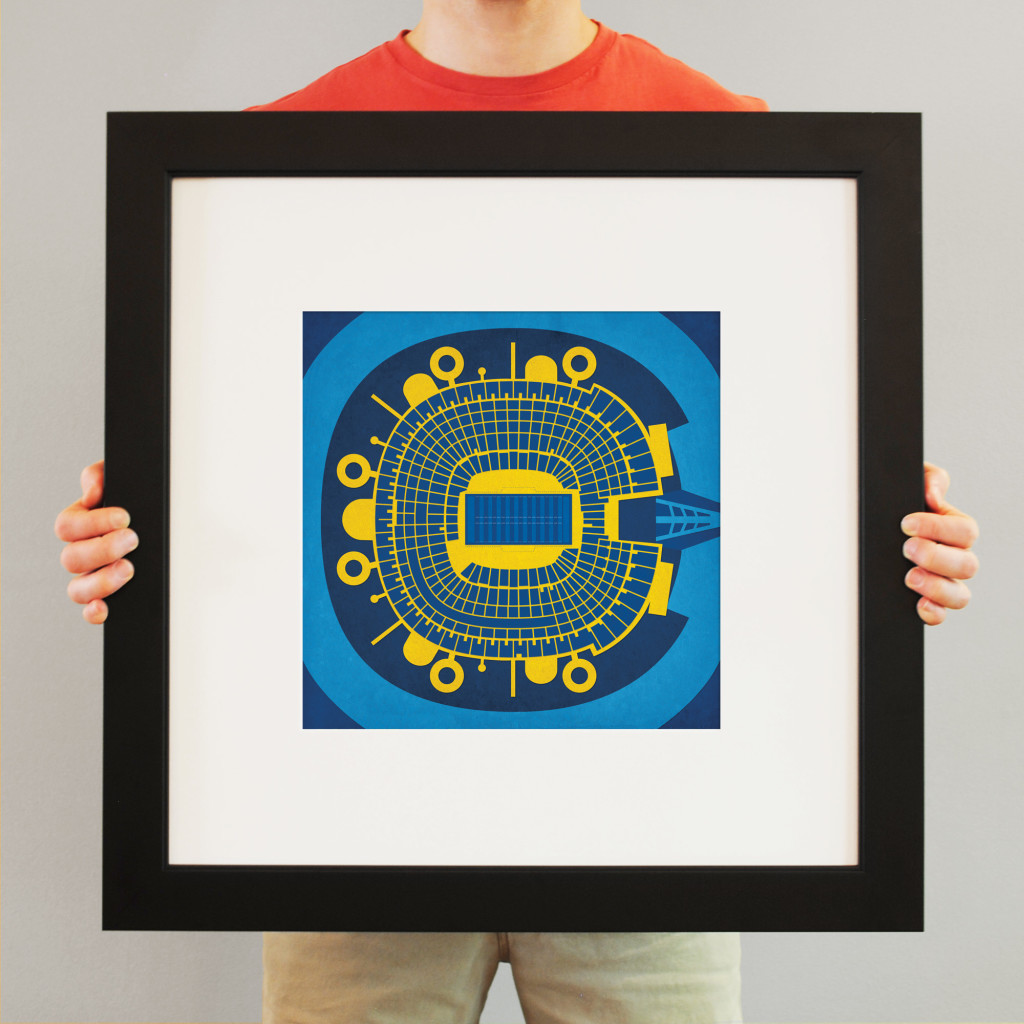 Qualcomm Stadium Map Art - City Prints