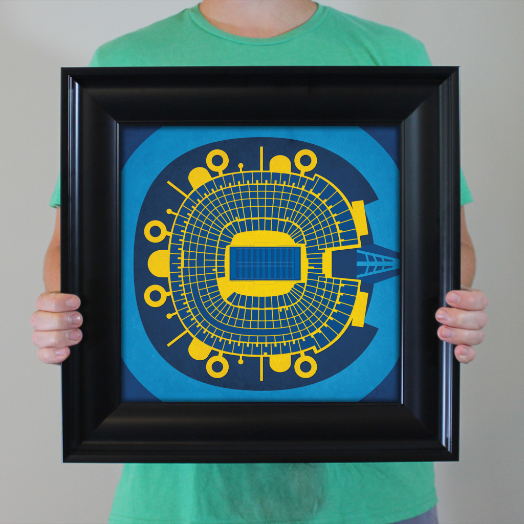 Qualcomm Stadium Map Art - City Prints