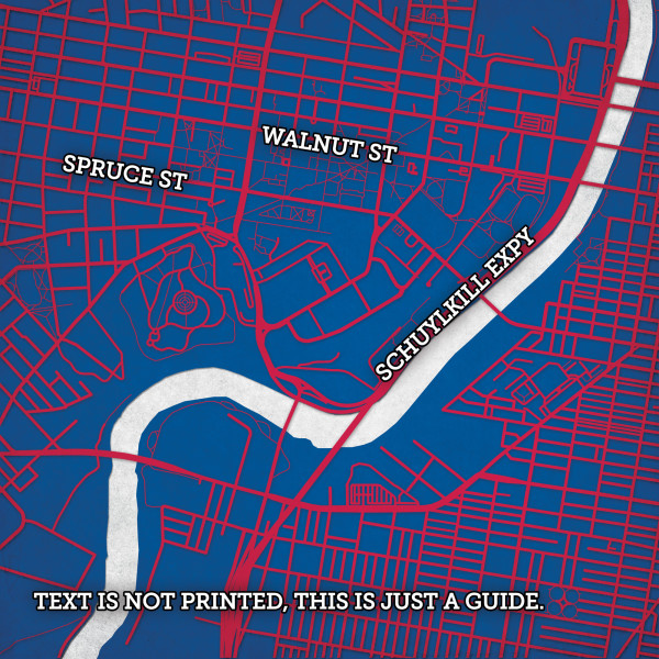 University of Pennsylvania Campus Map Art - City Prints