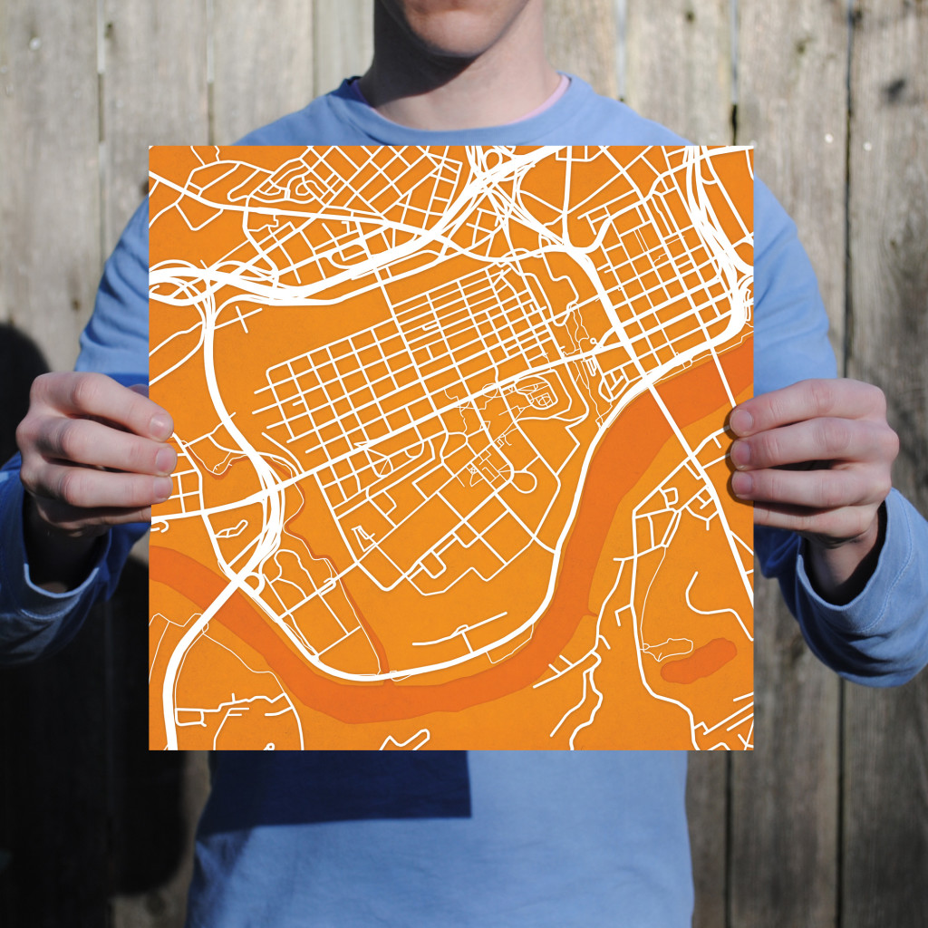 University of Tennessee Campus Map Art - City Prints