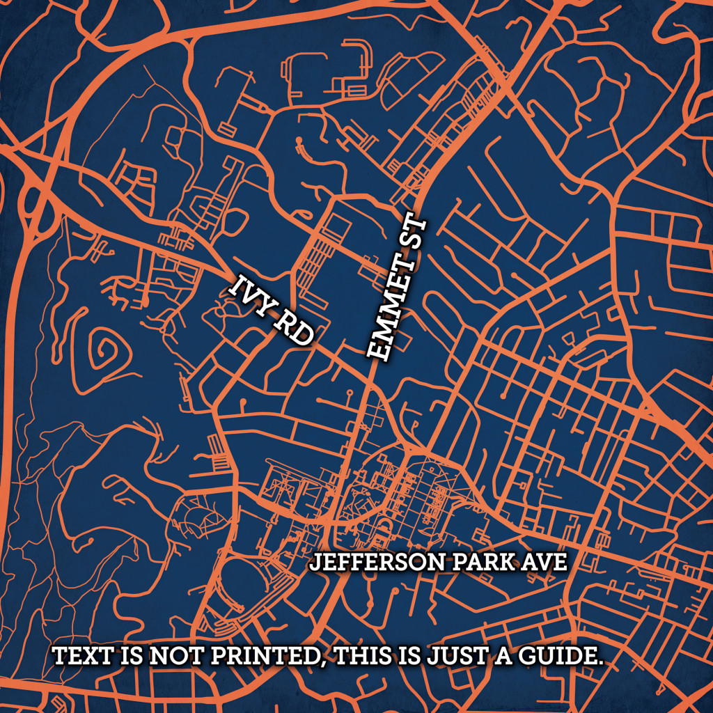 University of Virginia Campus Map Art - City Prints