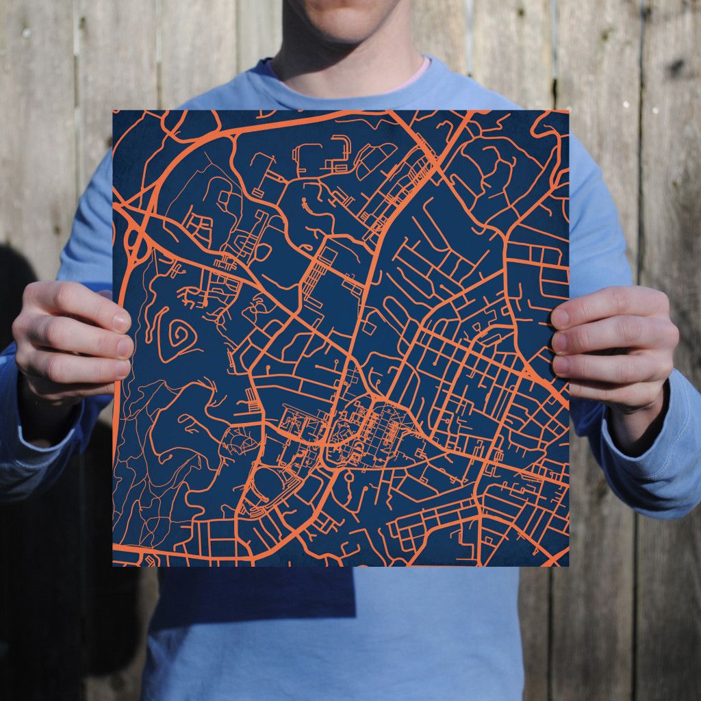 University of Virginia Campus Map Art - City Prints