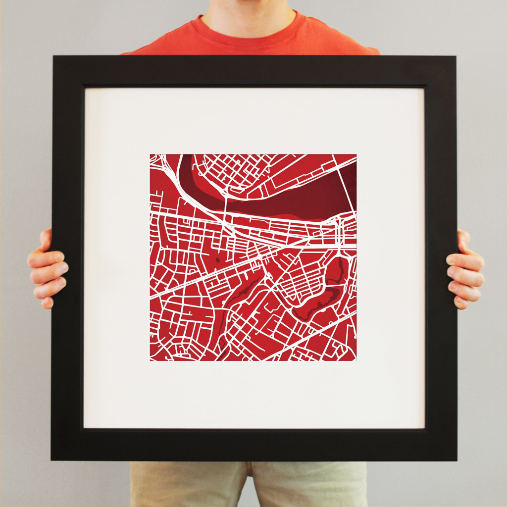 Boston University Campus Map Art - City Prints