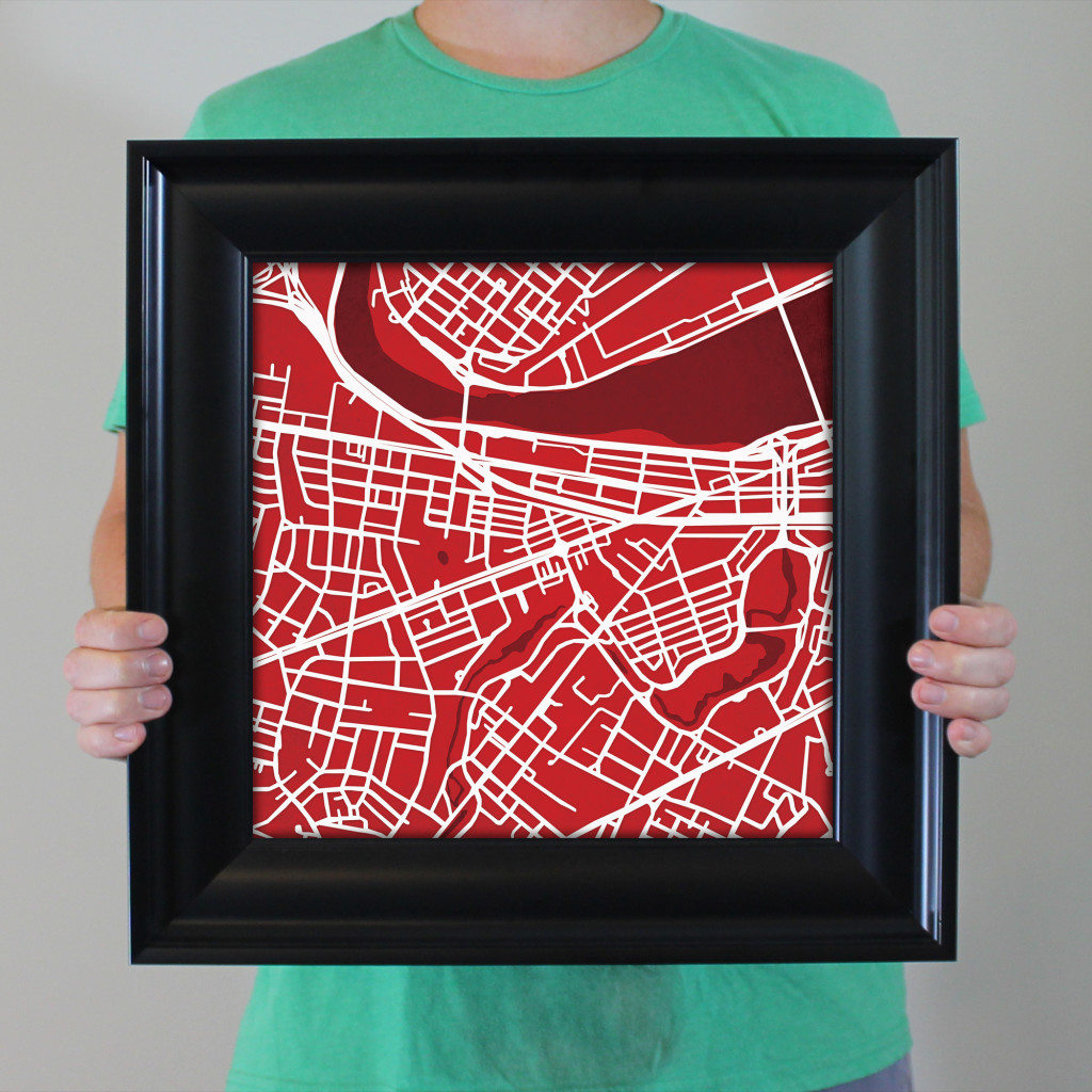 Boston University Campus Map Art - City Prints