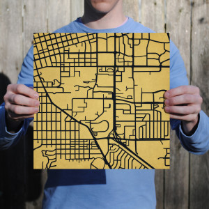 University of Colorado Boulder Campus Map Art - City Prints