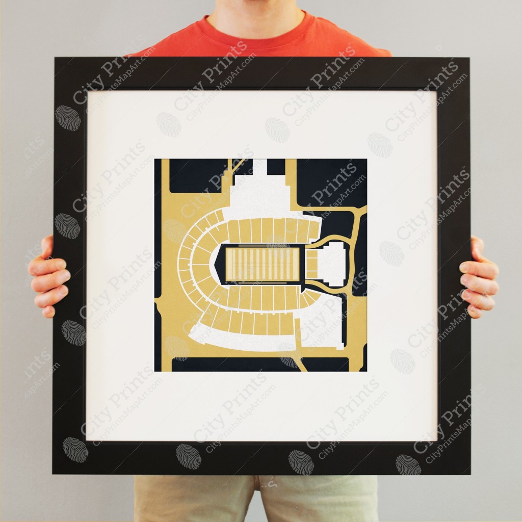 Folsom Field Map Art - City Prints