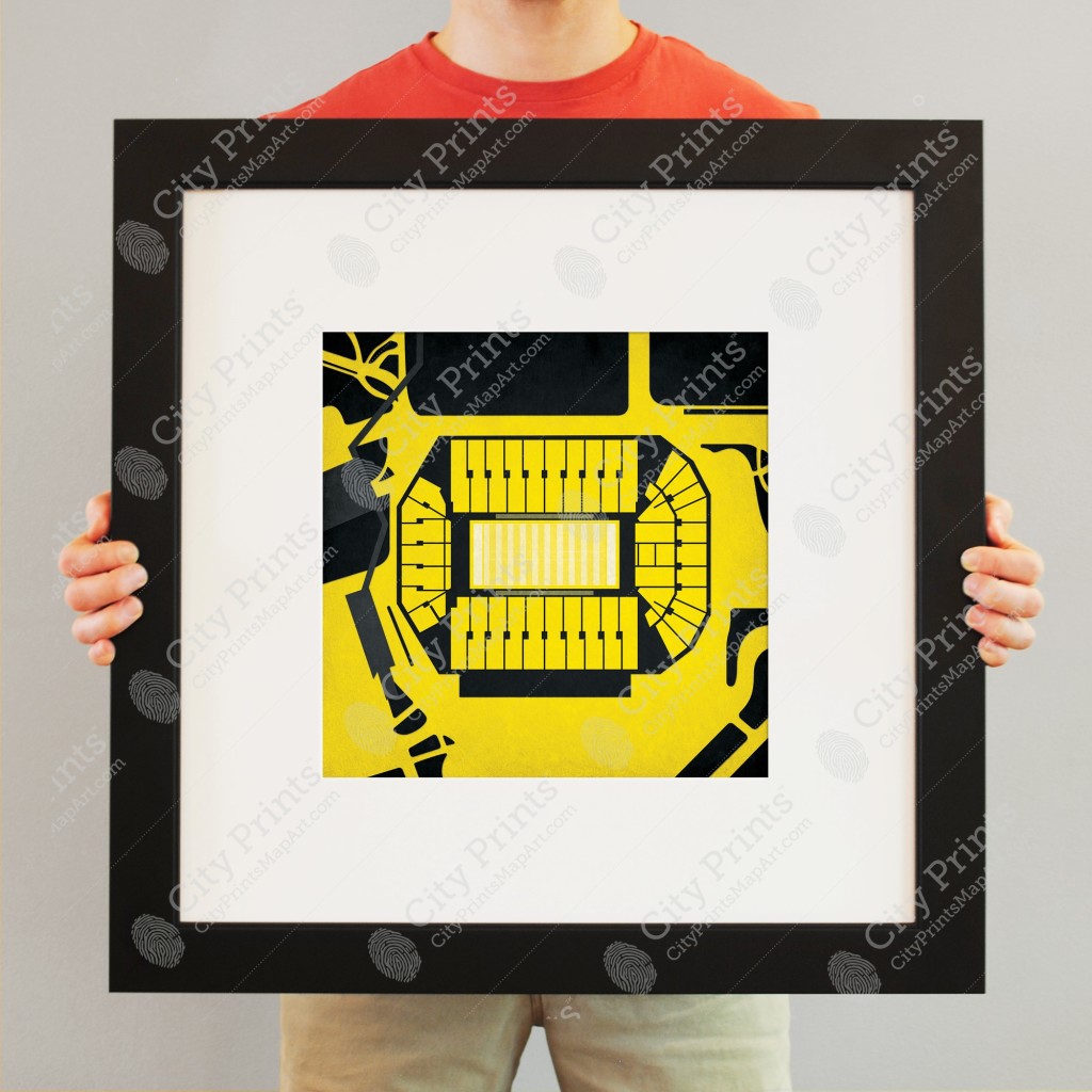 Kinnick Stadium Map Art - City Prints
