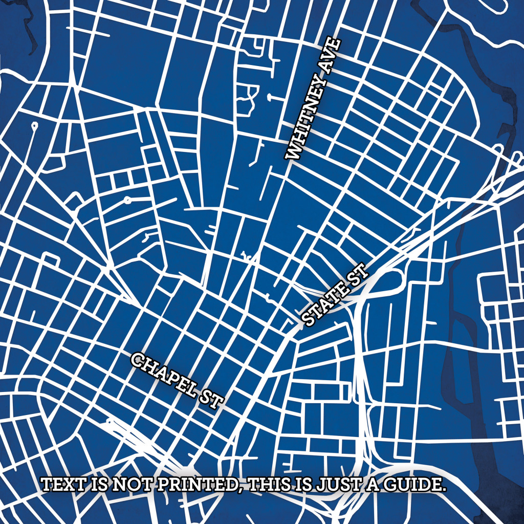 Yale University Campus Map Art - City Prints