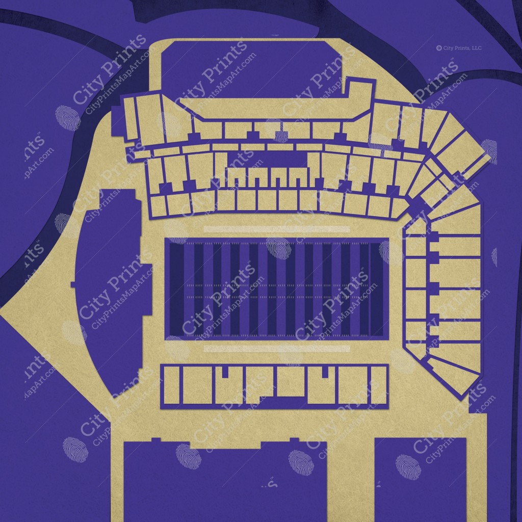 Bridgeforth Stadium Map Art - City Prints