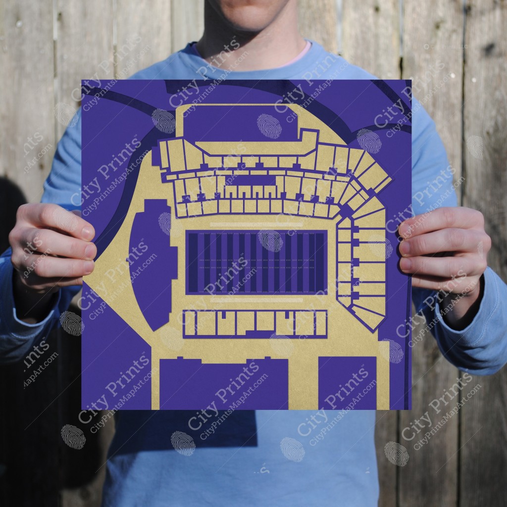 Bridgeforth Stadium Map Art - City Prints