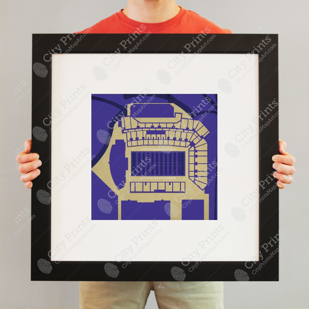 Bridgeforth Stadium Map Art - City Prints