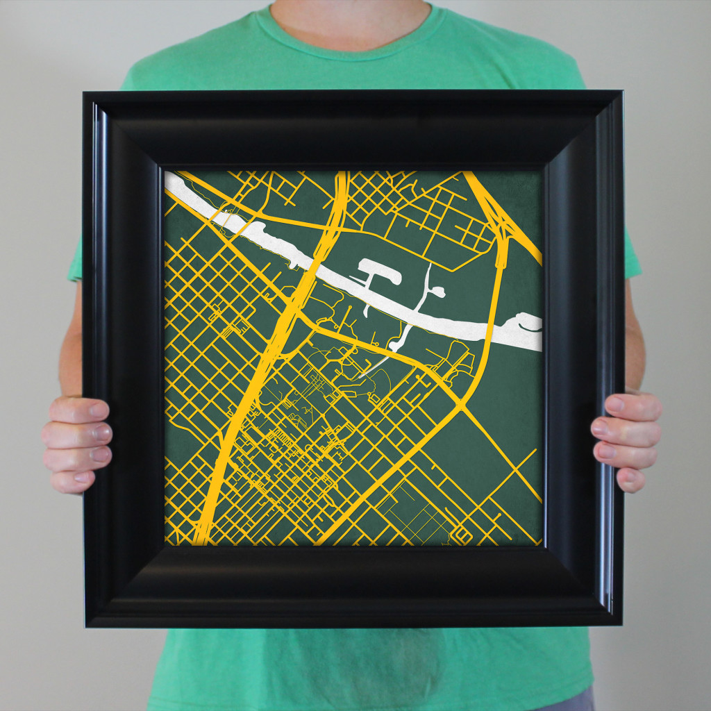Baylor University Campus Map Art - City Prints