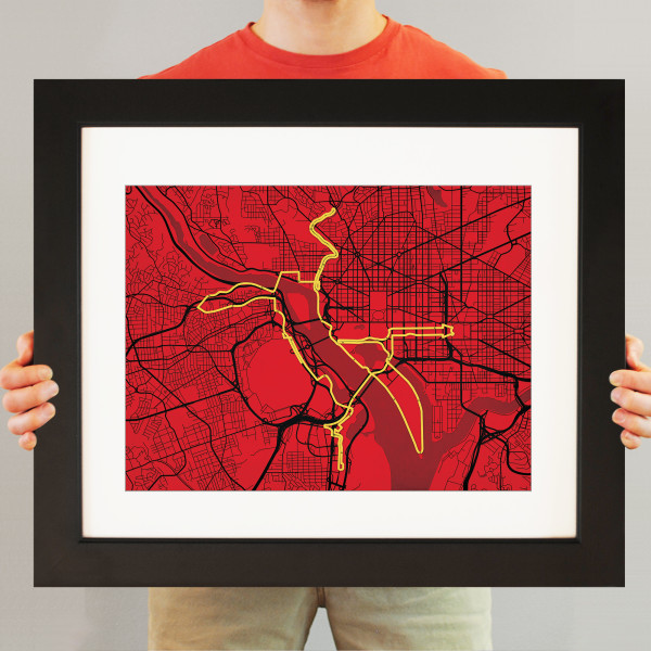Marine Corps Marathon Course Map - City Prints