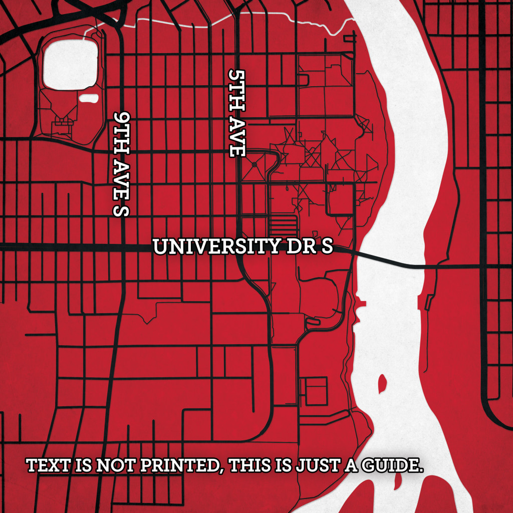 St. Cloud State University Campus Map Art - City Prints