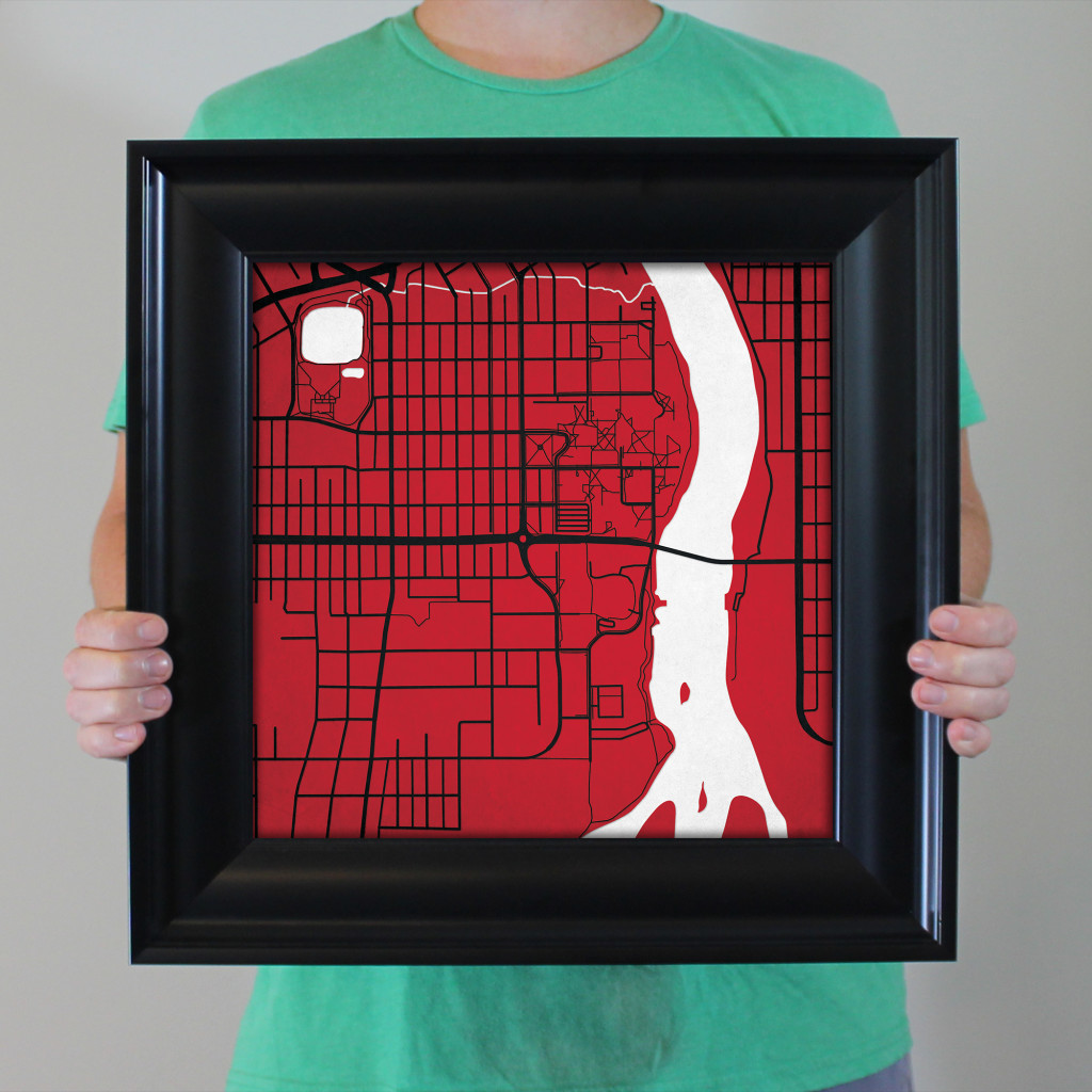 St. Cloud State University Campus Map Art - City Prints