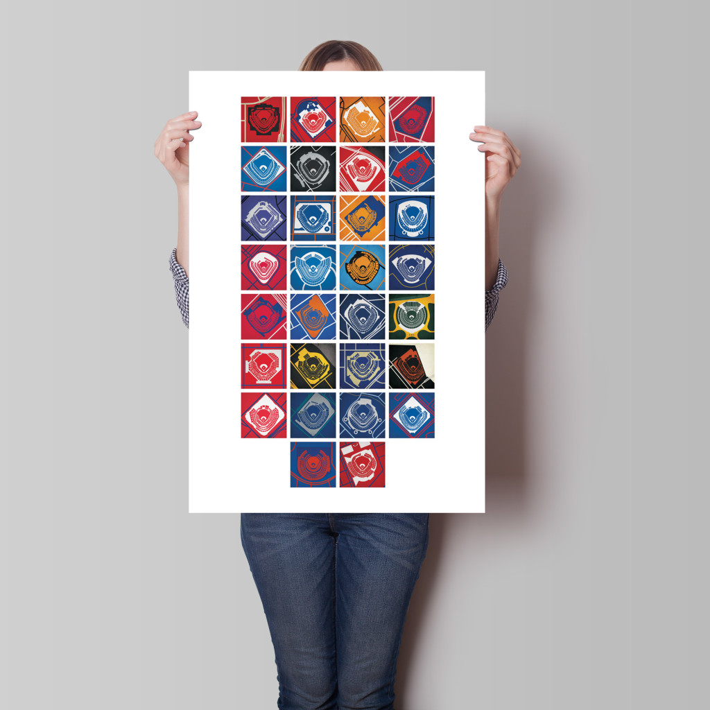 Pro Baseball Parks League Print - City Prints