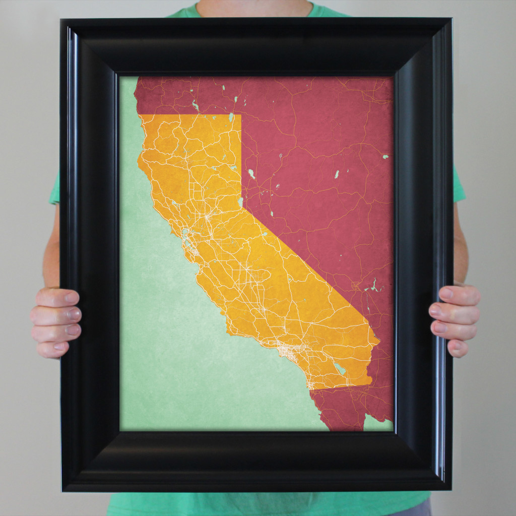 California Map Art - City Prints