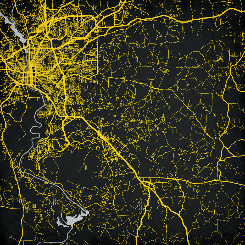 Fort Benning Map Art - City Prints