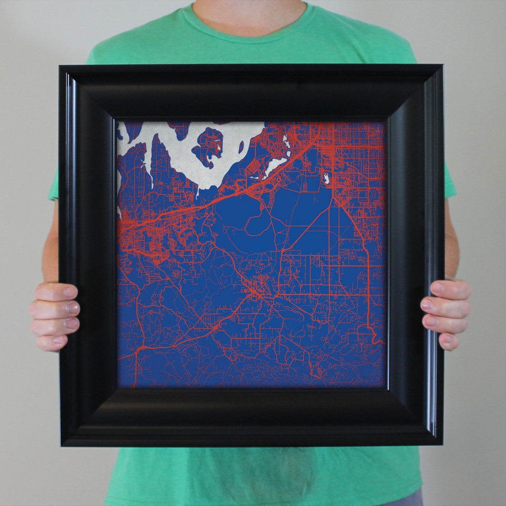 Joint Base Lewis-McChord Map Art - City Prints