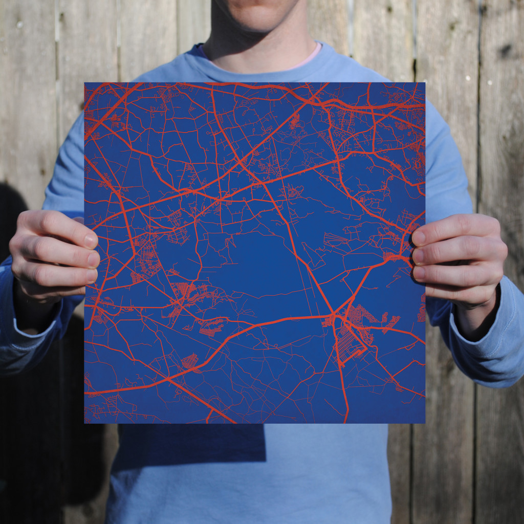 Joint Base McGuire-Dix-Lakehurst Map Art - City Prints