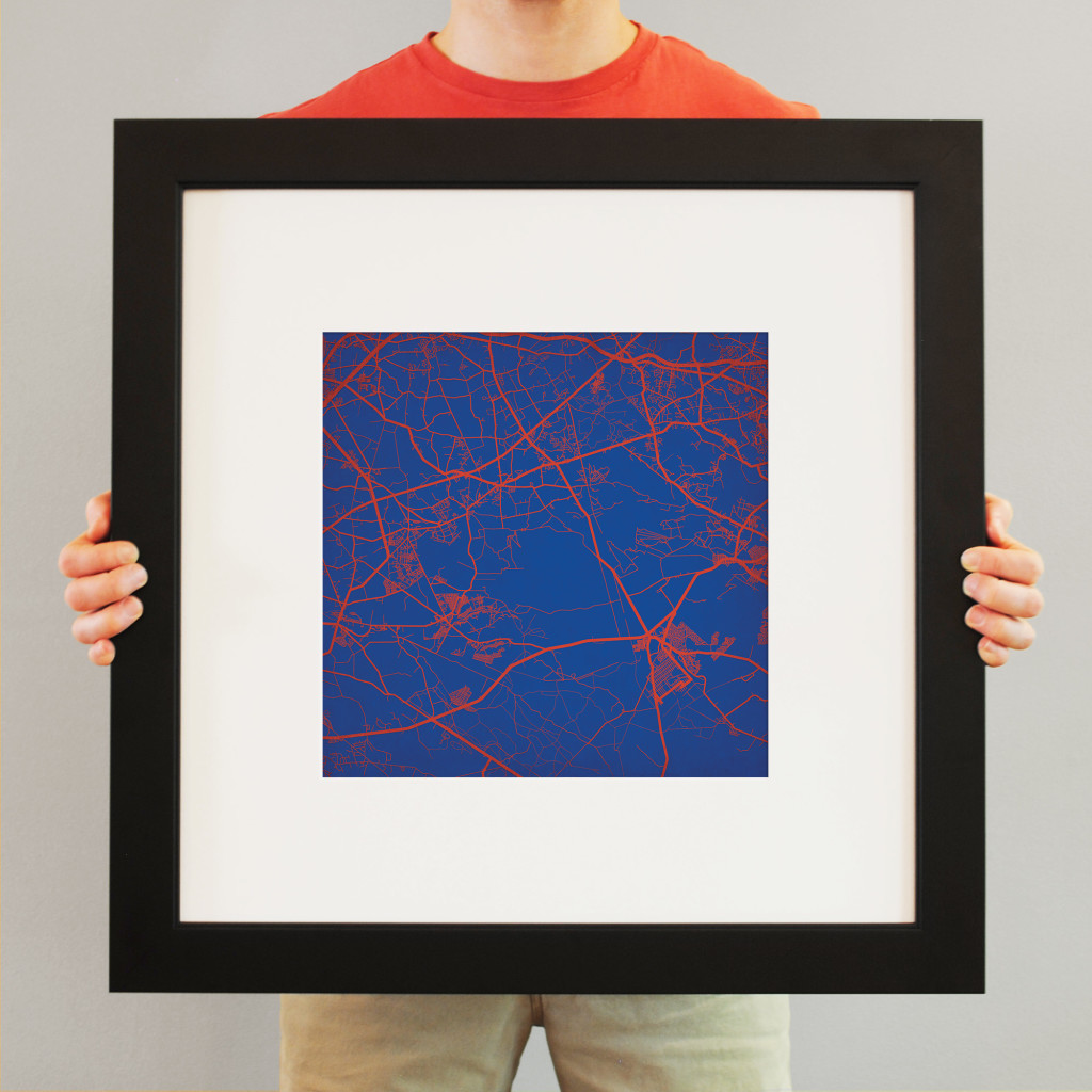 Joint Base McGuire-Dix-Lakehurst Map Art - City Prints