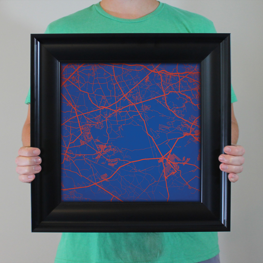 Joint Base McGuire-Dix-Lakehurst Map Art - City Prints