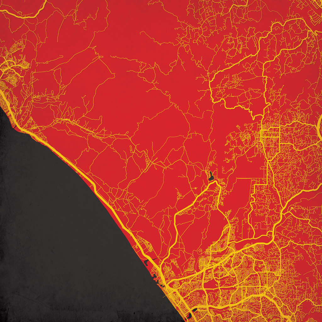 Camp Pendleton Map Art - City Prints