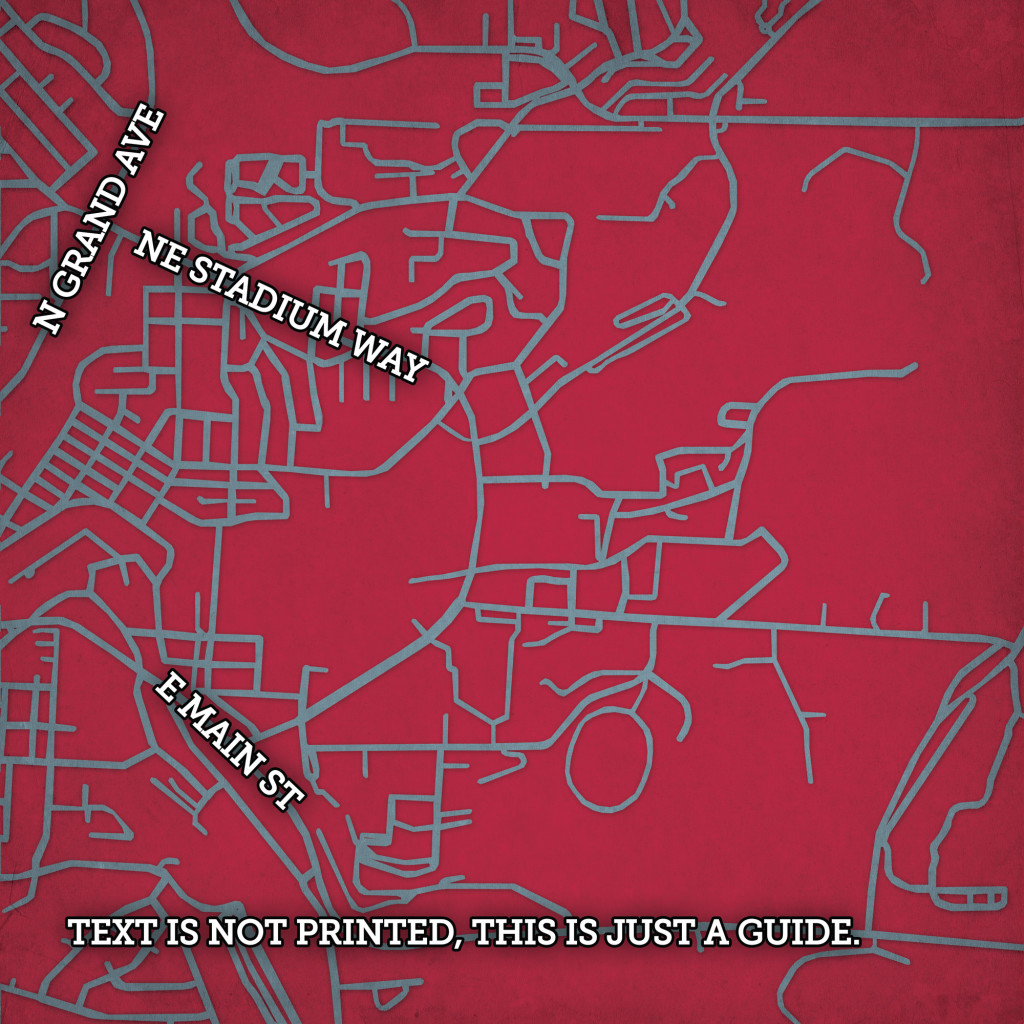 Washington State University Campus Map Art - City Prints