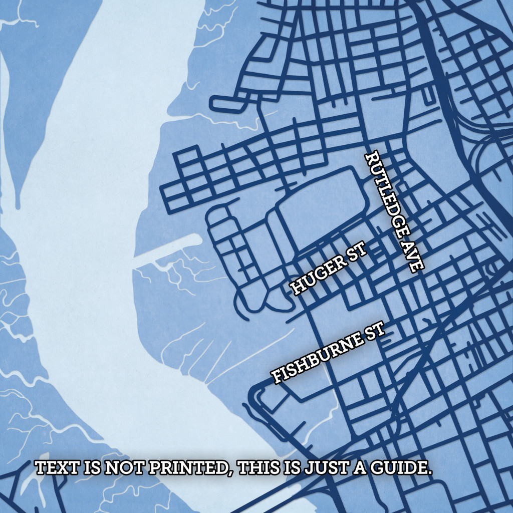 The Citadel, The Military College of South Carolina Campus Map Art ...