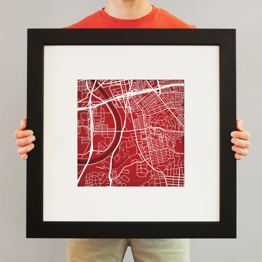 University of Dayton Campus Map Art - City Prints
